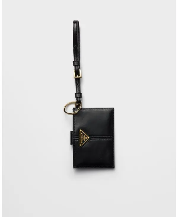 Prada Leather Logo Card Case