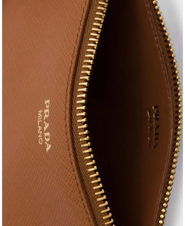 Prada Saffiano Leather Smartphone Pouch - Cognac