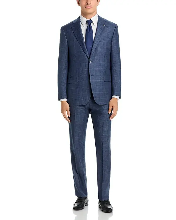 Hart Schaffner Marx New York Fit Sharkskin Tonal Windowpane Wool Suit