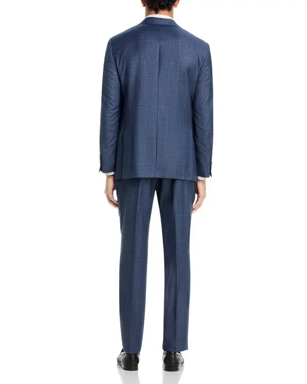 Hart Schaffner Marx New York Fit Sharkskin Tonal Windowpane Wool Suit