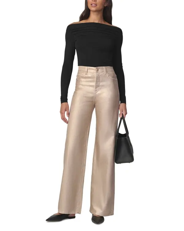 Joe's Jeans The Pleated Off The Shoulder Top