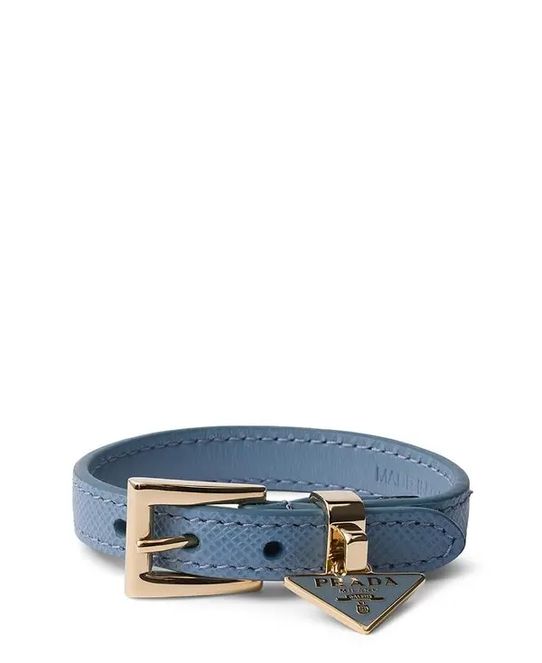 Prada Saffiano Leather Bracelet - Astral Blue