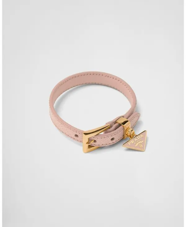 Prada Saffiano Leather Bracelet - Powder Pink
