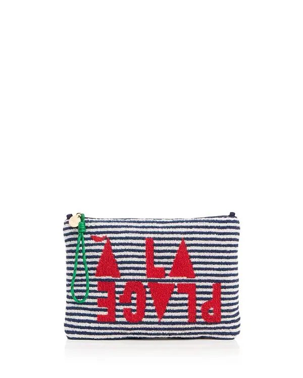Clare V. A La Plage Flat Clutch