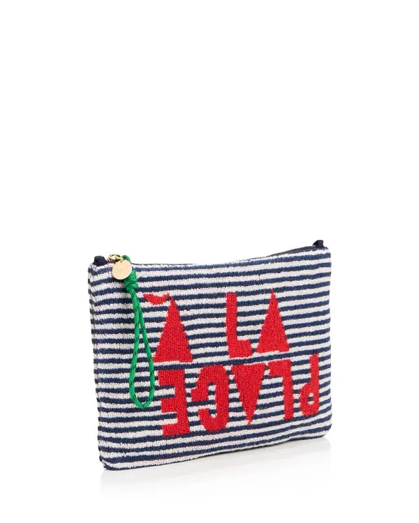 Clare V. A La Plage Flat Clutch