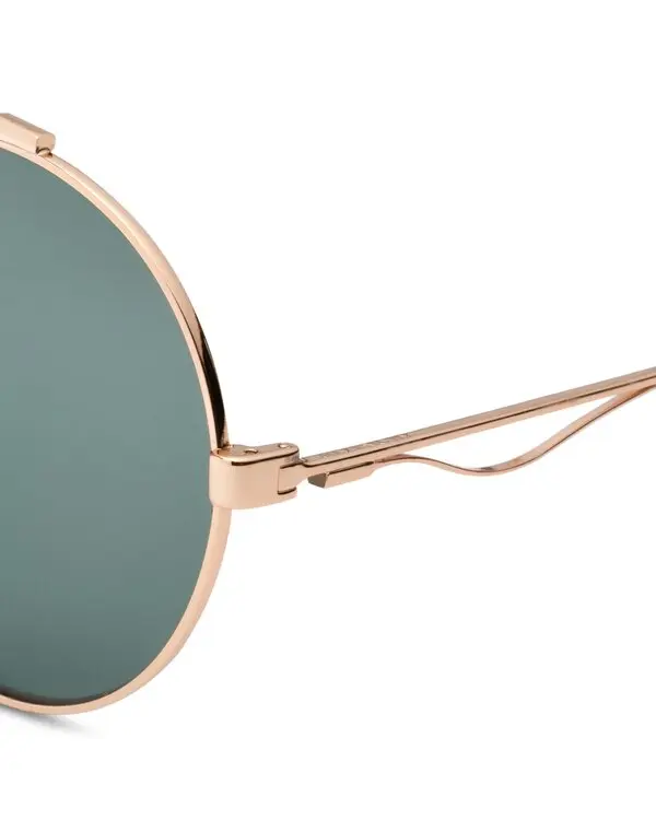 Givenchy Double Brow Bar Oversized Round Polarized Sunglasses, 60mm