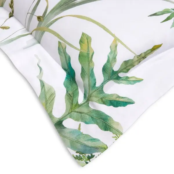SCHLOSSBERG Jaro Blanc Leaf Print Boudoir Sham