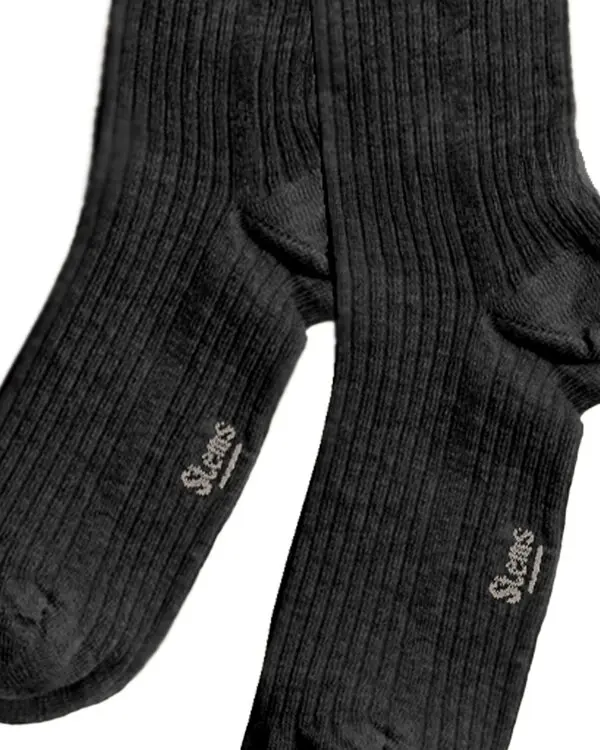 STEMS Cotton & Cashmere Blend Knee Socks - Black