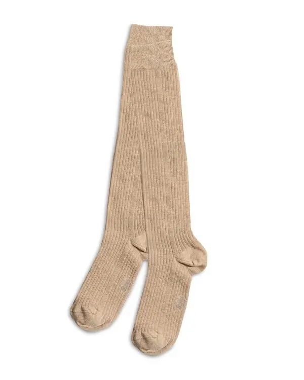 STEMS Cotton & Cashmere Blend Knee Socks - Oat