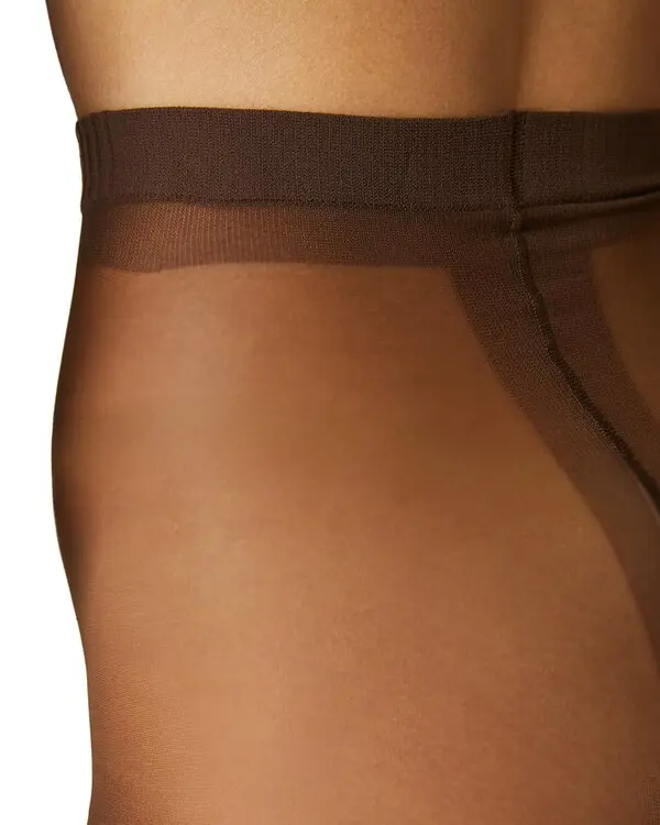 STEMS Lily Ladder Resistant Sheer Tights - Brown