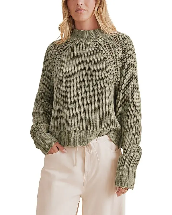 Splendid Cassidy Mock Neck Sweater - Eucalyptus