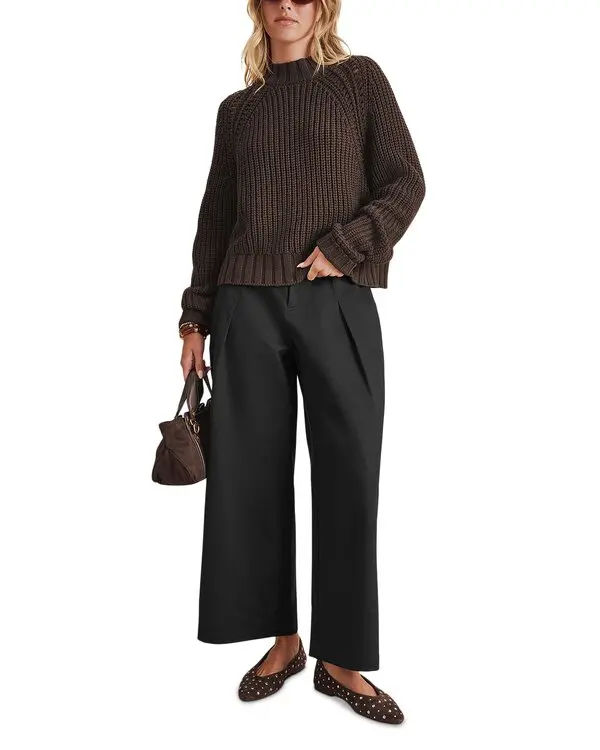 Splendid Cassidy Mock Neck Sweater - Java