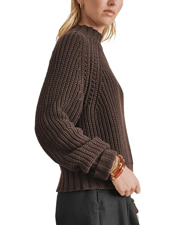 Splendid Cassidy Mock Neck Sweater - Java