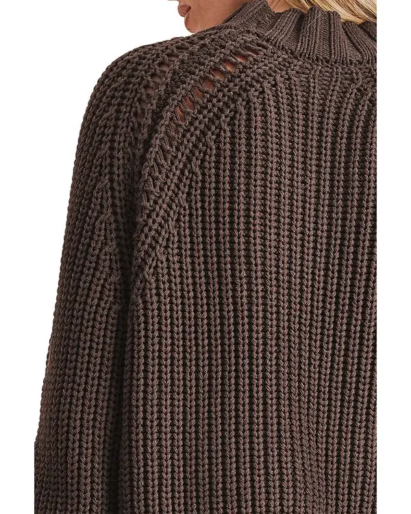 Splendid Cassidy Mock Neck Sweater - Java