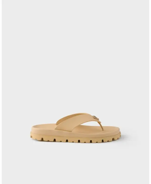 Prada Rubber Thong Sandals