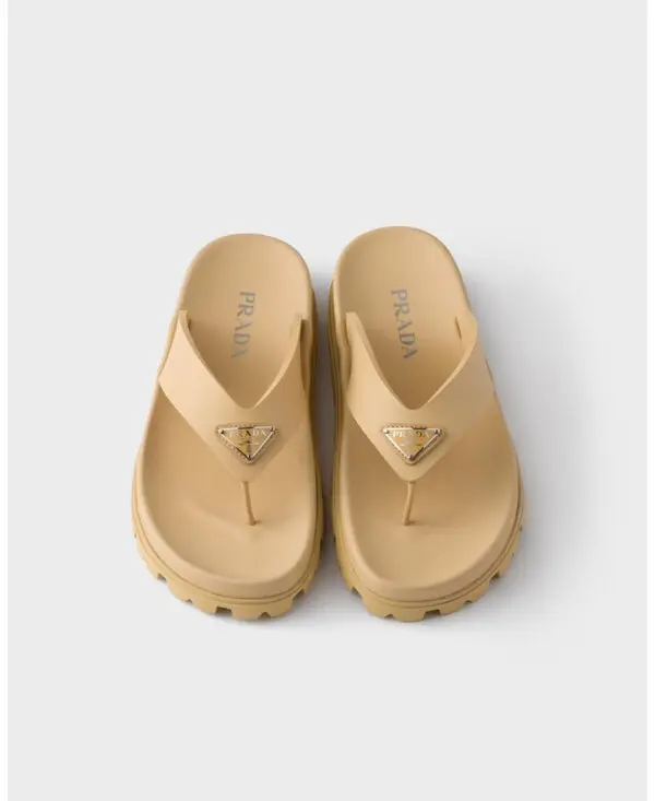 Prada Rubber Thong Sandals