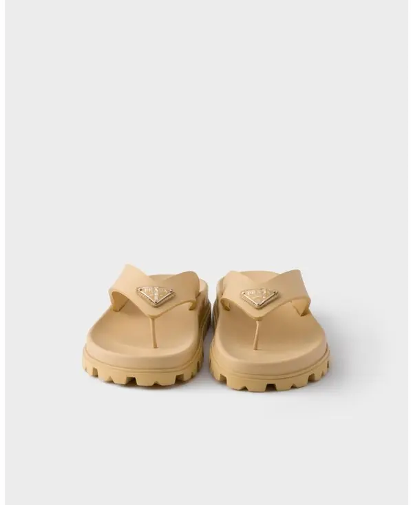Prada Rubber Thong Sandals
