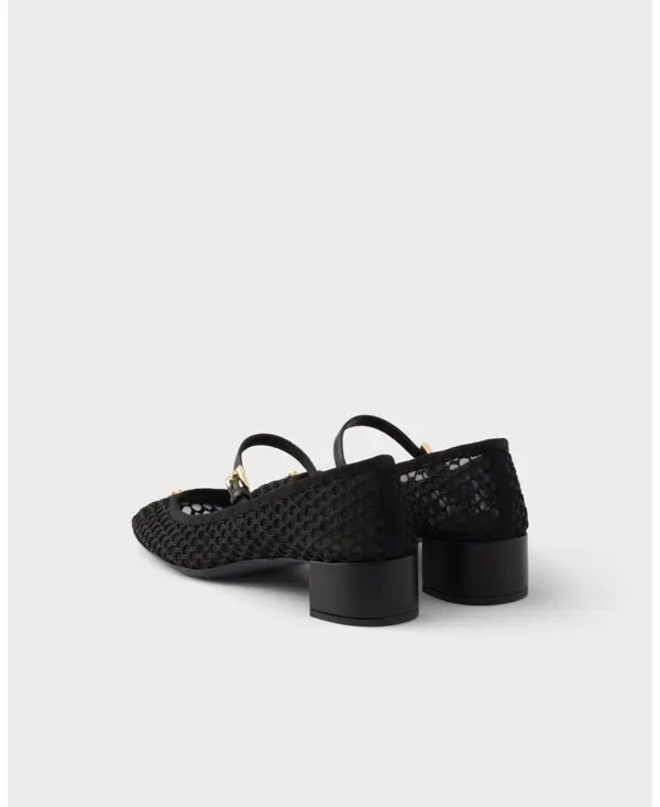 Prada Low Heel Mesh Fabric Ballerinas