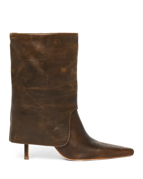 Cinq À Sept Anita Fold Over Distressed Leather Boots