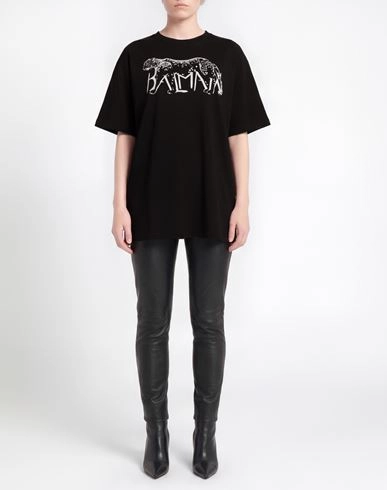 Balmain Cotton Jersey T-shirt With Graphic Appliqu