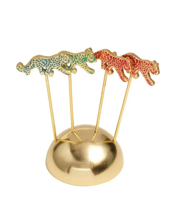 ZSA ZSA ZSU Tanda Steel Cocktail Sticks, 3.15 X 3.15 X 4.72 - Gold