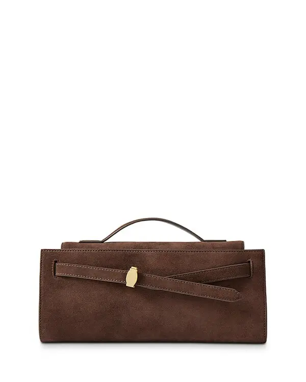 Veronica Beard Suede Clutch - Espresso
