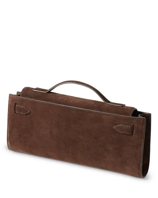 Veronica Beard Suede Clutch - Espresso