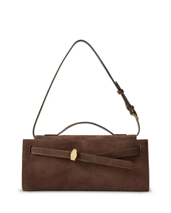 Veronica Beard Suede Clutch - Espresso