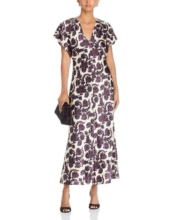 Veronica Beard Redgrave V Neck Dress