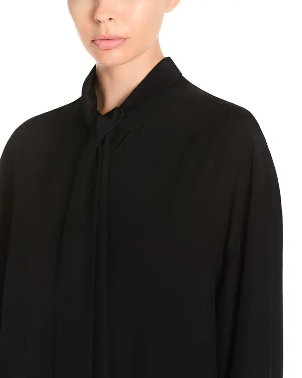 Stella McCartney Silk Bow Neck Long Sleeve Dress