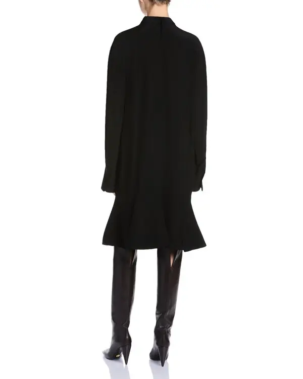 Stella McCartney Silk Bow Neck Long Sleeve Dress
