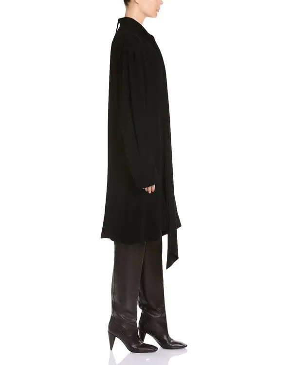 Stella McCartney Silk Bow Neck Long Sleeve Dress