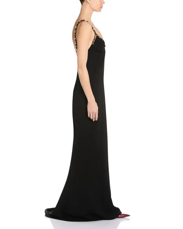 Stella McCartney Embellished V Neck Gown