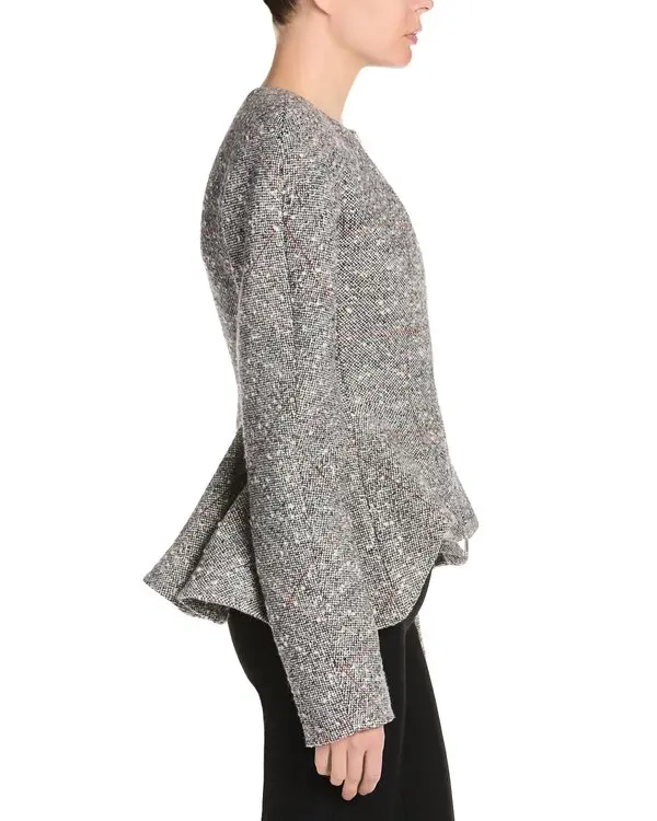 Stella McCartney Wool-blend Speckled Peplum Jacket