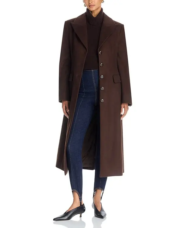 Veronica Beard Elspeth Wool & Cashmere Dickey Coat - Espresso