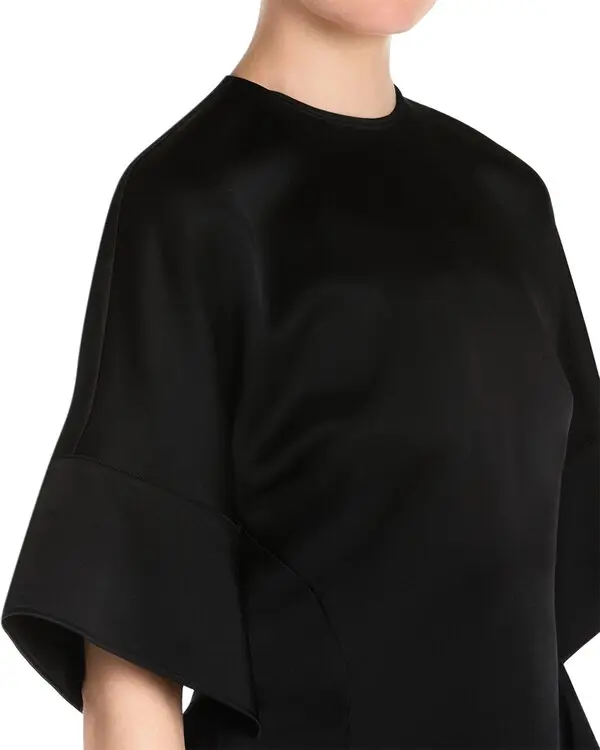 Stella McCartney Ruffled Asymmetric Hem Satin Top