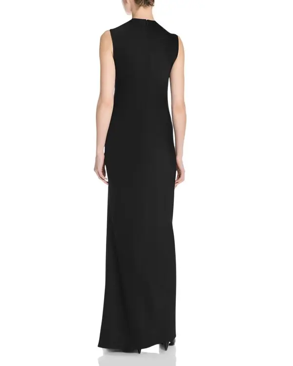 Stella McCartney Round Neck Draped Satin Gown