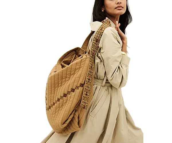 Ba&sh Lenny Extra Large Embroidered Cotton Tote