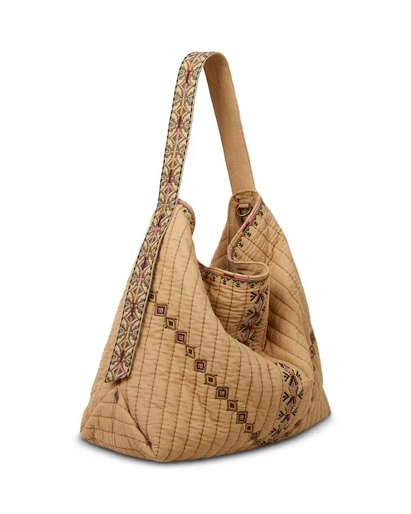 Ba&sh Lenny Extra Large Embroidered Cotton Tote