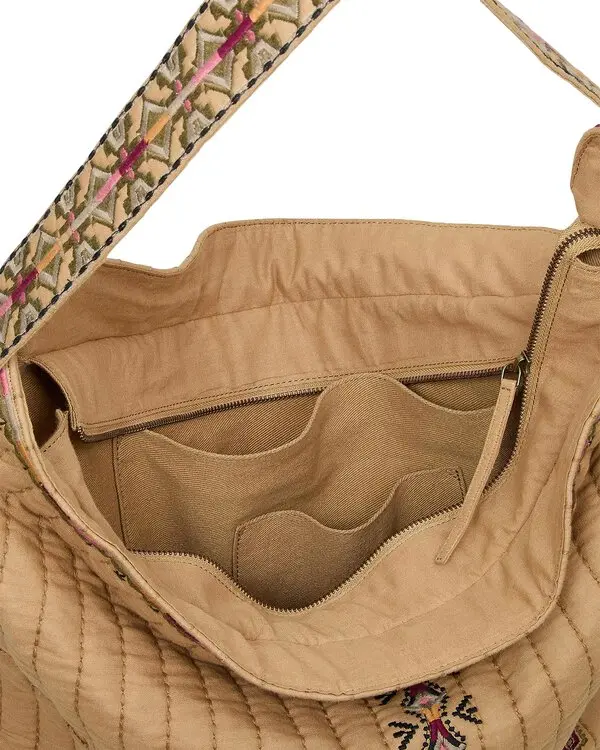 Ba&sh Lenny Extra Large Embroidered Cotton Tote