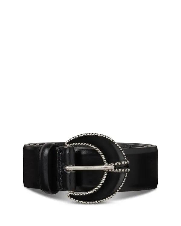 Ba&sh Brendon Leather Belt - Black