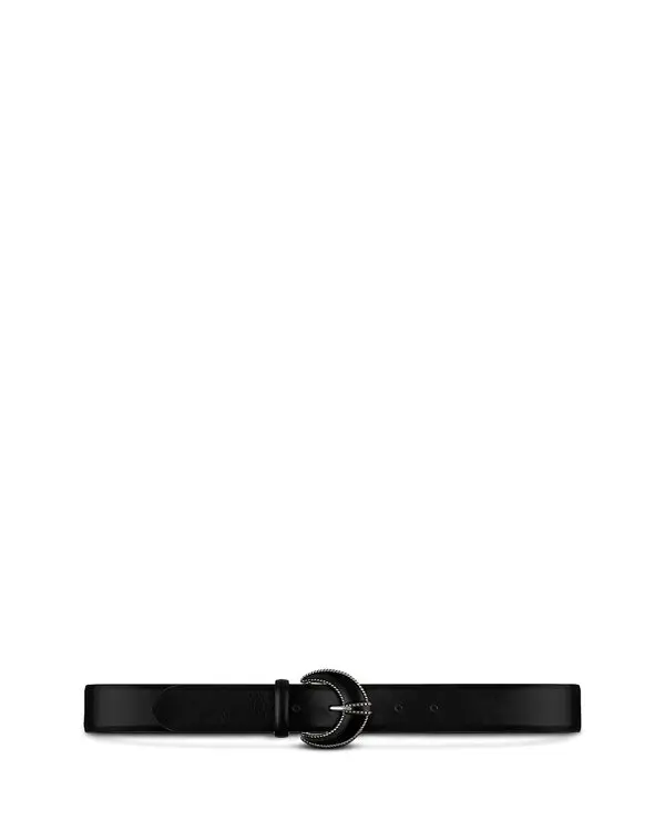 Ba&sh Brendon Leather Belt - Black