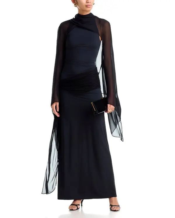 DE LA VALI Sabela Detachable Bolero Column Dress