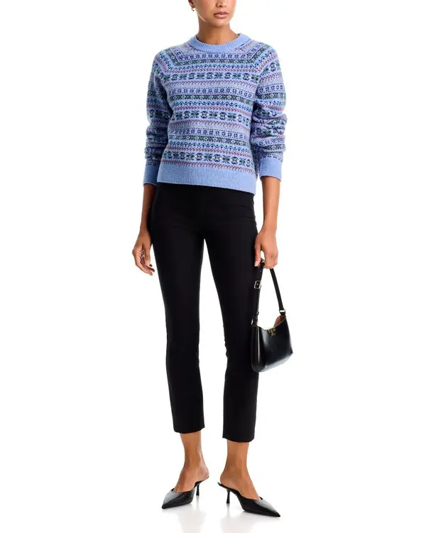 Aqua Fair Isle Raglan Crewneck Sweater Exclusive