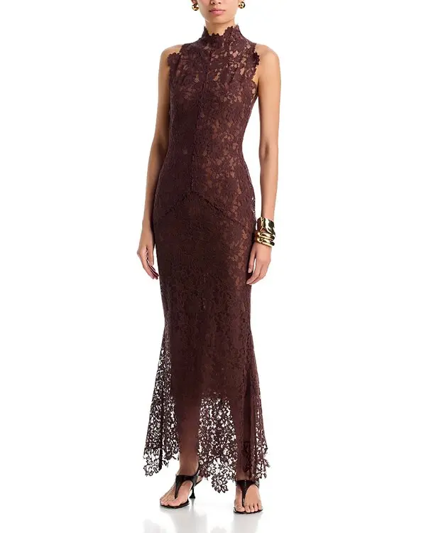 DE LA VALI Ainhoa Lace Midaxi Dress