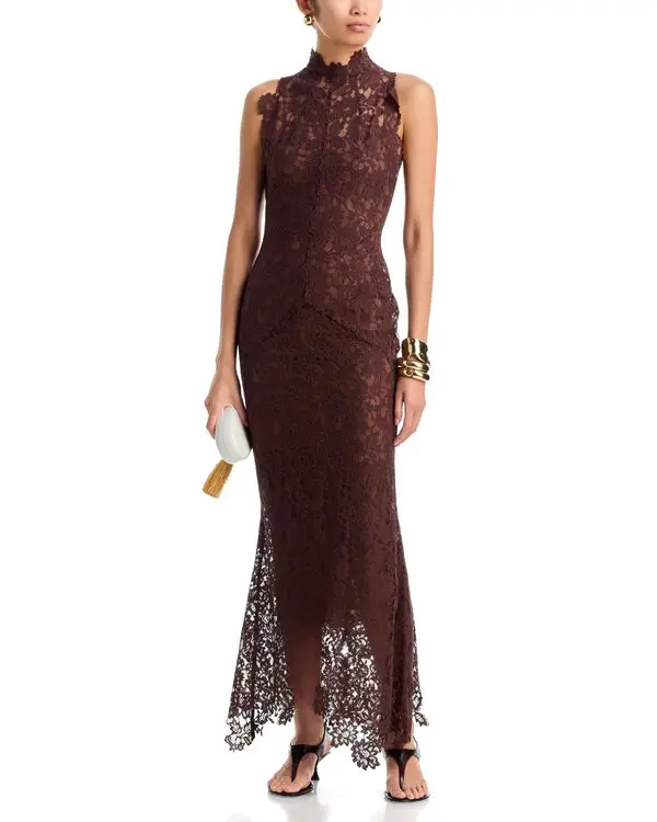 DE LA VALI Ainhoa Lace Midaxi Dress
