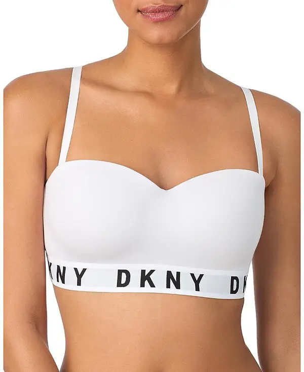 Dkny Cozy Boyfriend Beandeau Bra - White