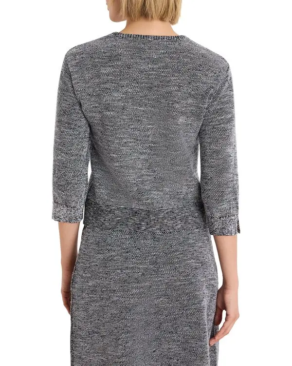 NIC+ZOE Tweed Stitch Round Neck Sweater