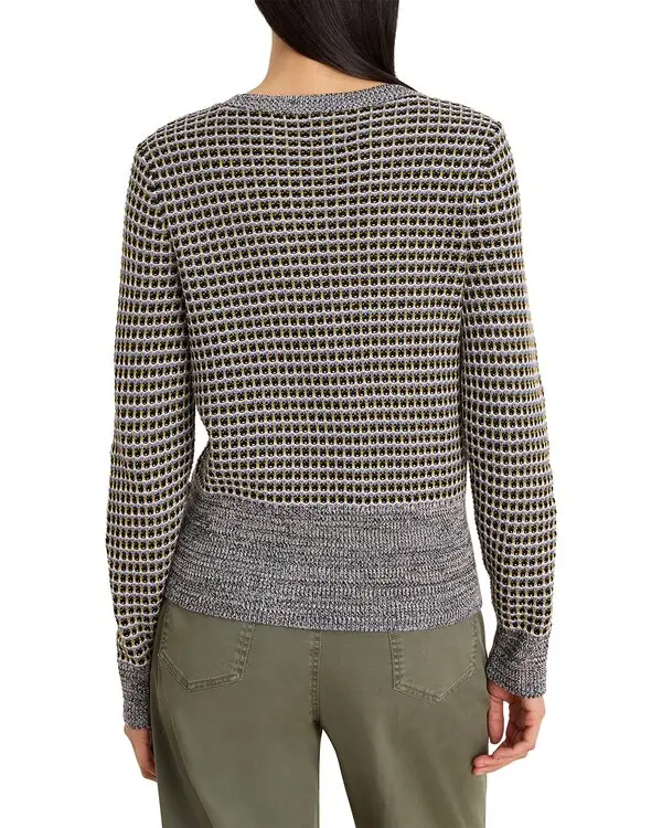 NIC+ZOE Marled Tuck Round Neck Sweater