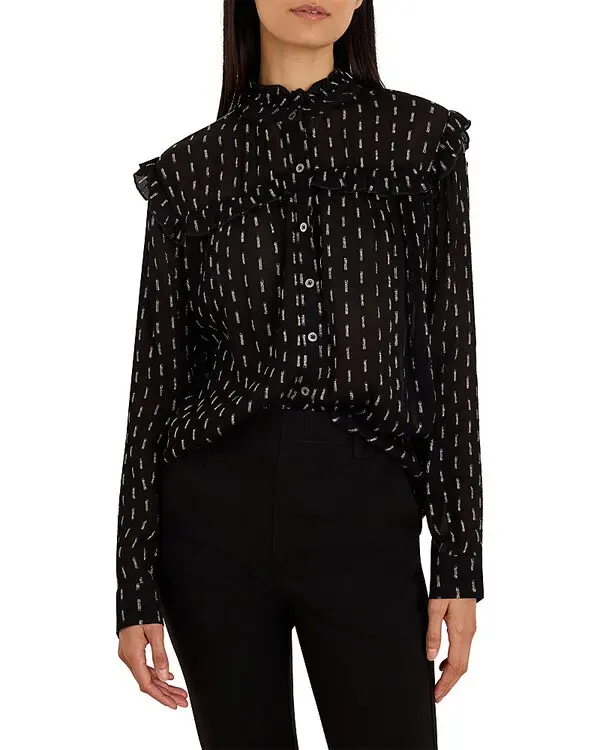NIC+ZOE Mayfair Nights Chiffon Shirt